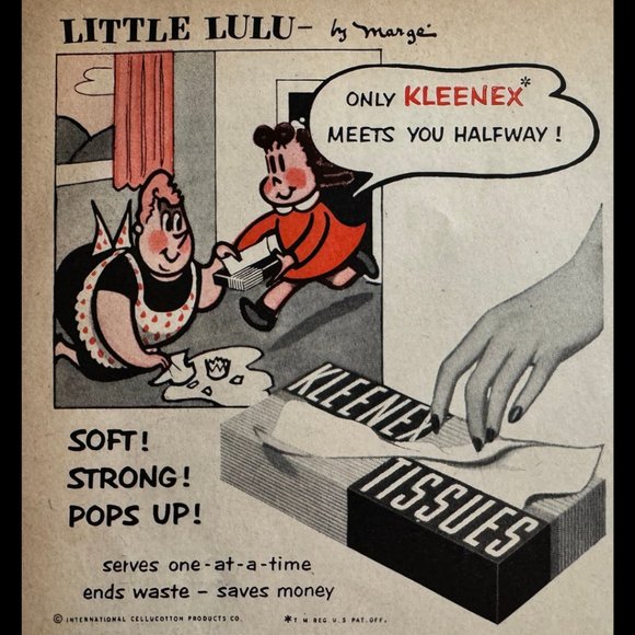 Kleenex | Art | 952 Kleenex Print Ad Featuring Little Lulu By Marge ...
